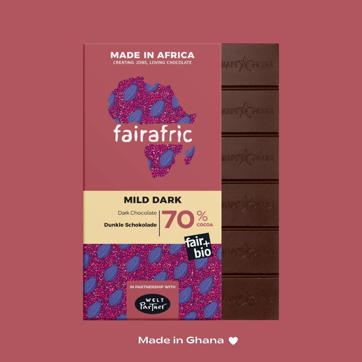 70% Organic Dark Chocolate I Vegan – fairafric